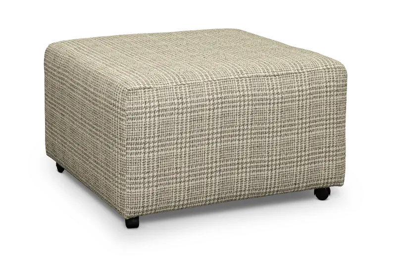 Plaid Berber Beige Cocktail Ottoman Celadon Rc Willey