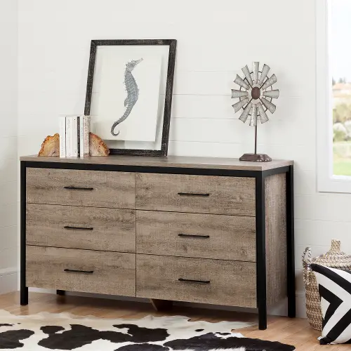 South shore dresser 6 drawer store