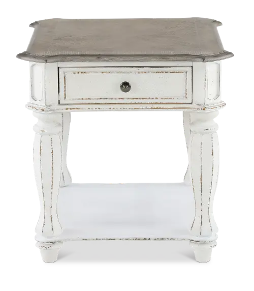 Magnolia Manor Antique White End Table RC Willey