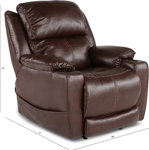 Starship Walnut Brown Power Recliner RC Willey