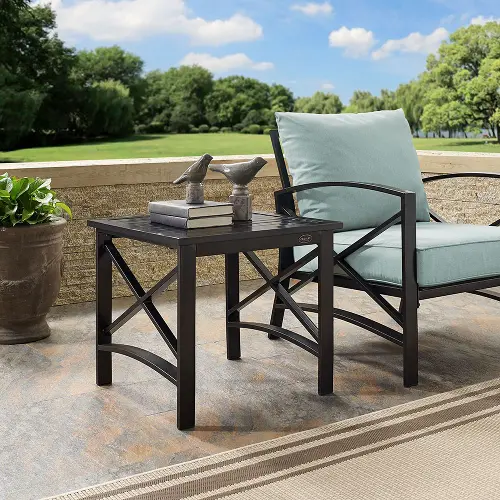 Kaplan Oiled Bronze Patio Side Table
