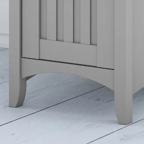 Salinas Cape Cod Gray L Shaped Desk with Storage Bush Furniture