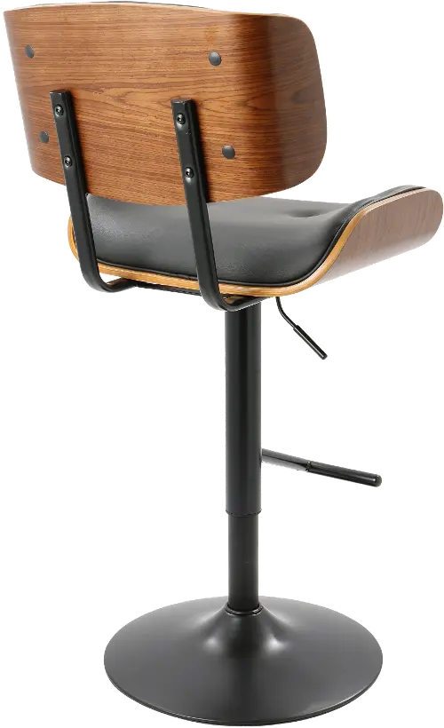 Lombardi Black Adjustable Bar Stool RC Willey
