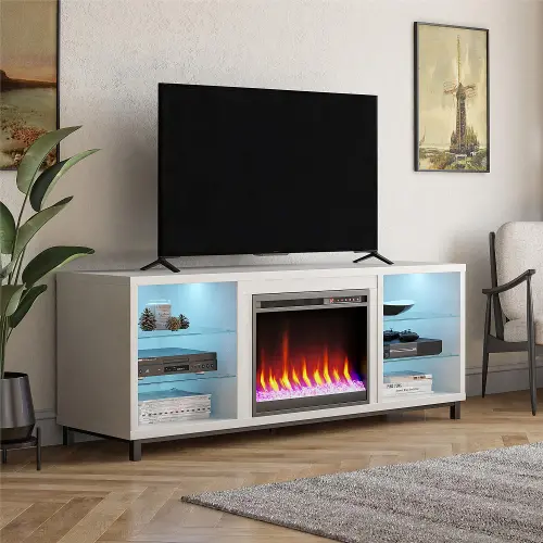 Dover tv stand with fireplace store