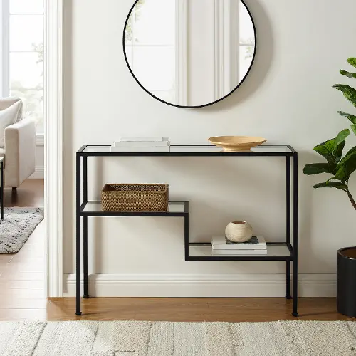 Sloane Black Metal Console Table RC Willey
