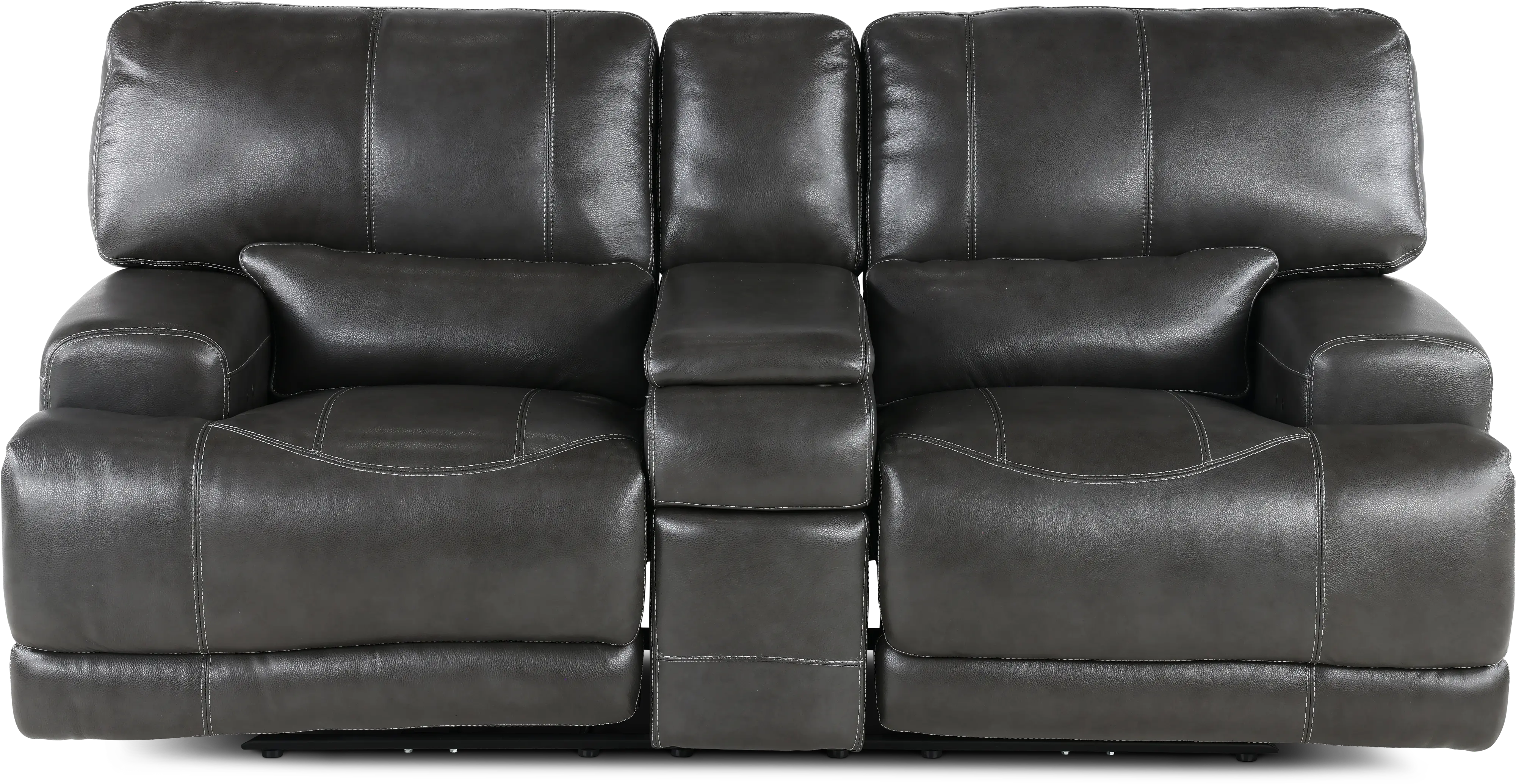 Stampede Charcoal Power Reclining Loveseat with Console RC Willey