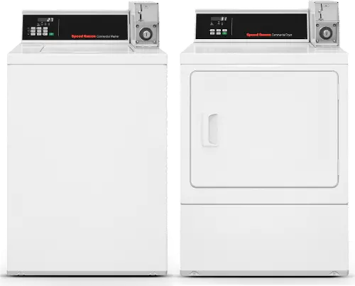 Speed Queen Coin Operated Electric Washer and Dryer White
