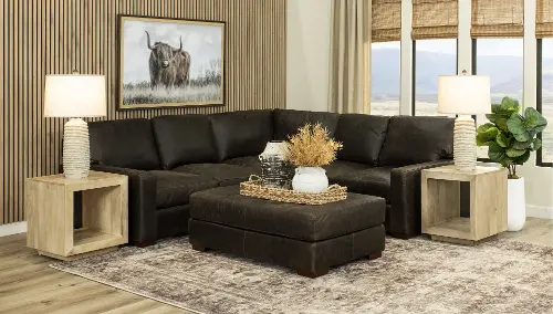 Mayfair leather sectional store