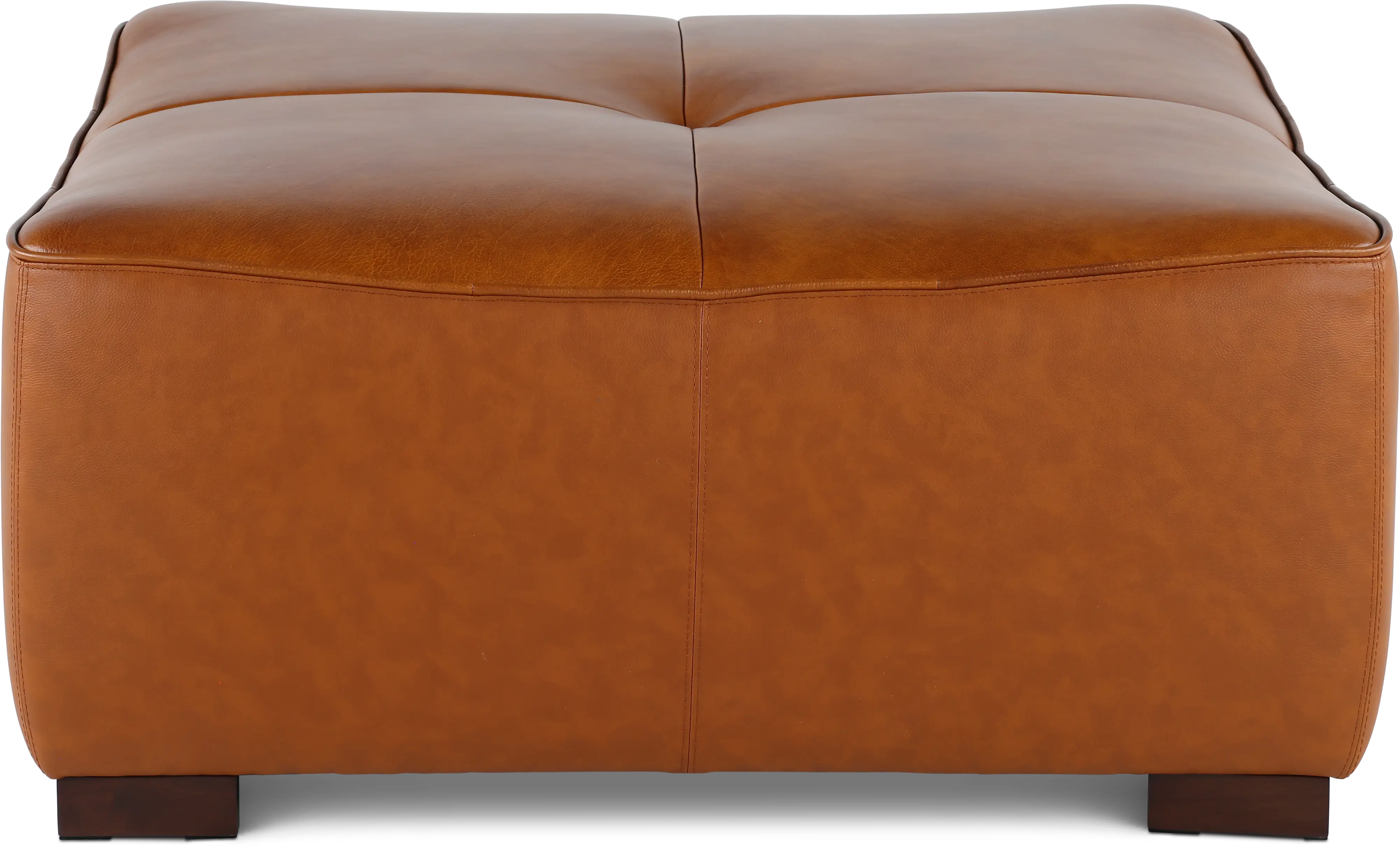 Denver Tobacco Brown Leather Cocktail Ottoman | RC Willey Denver Tobacco Brown Leather Cocktail Ottoman | RC Willey