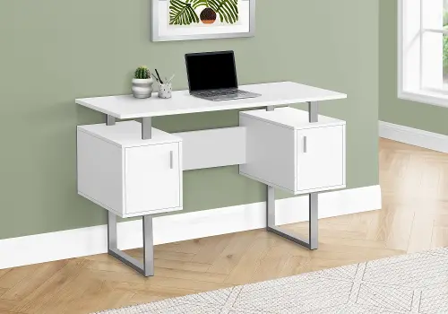 Billie White 48 Inch Modern Office Desk