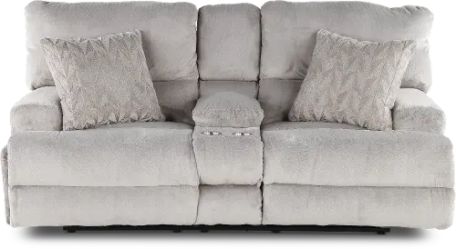 Renaldo Stone Gray Zero Gravity Power Reclining Loveseat