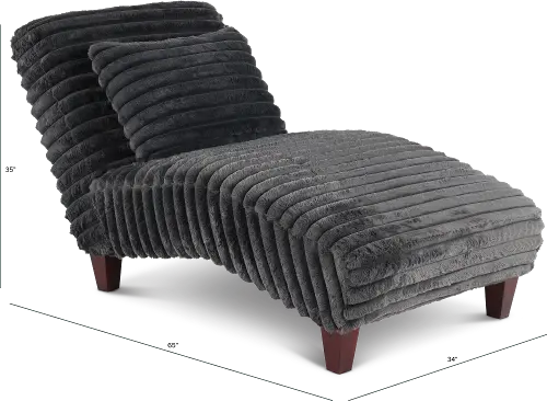 Mondo Gunmetal Chaise Lounge